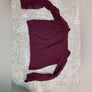 dELiA*s | Sweaters | Women Delilas Maroon Purple Red Wine Crewneck ...